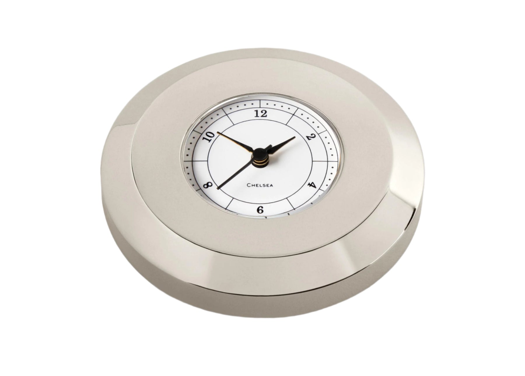 Nautical Chart Clock in Nickel Finish - Chelsea Clock