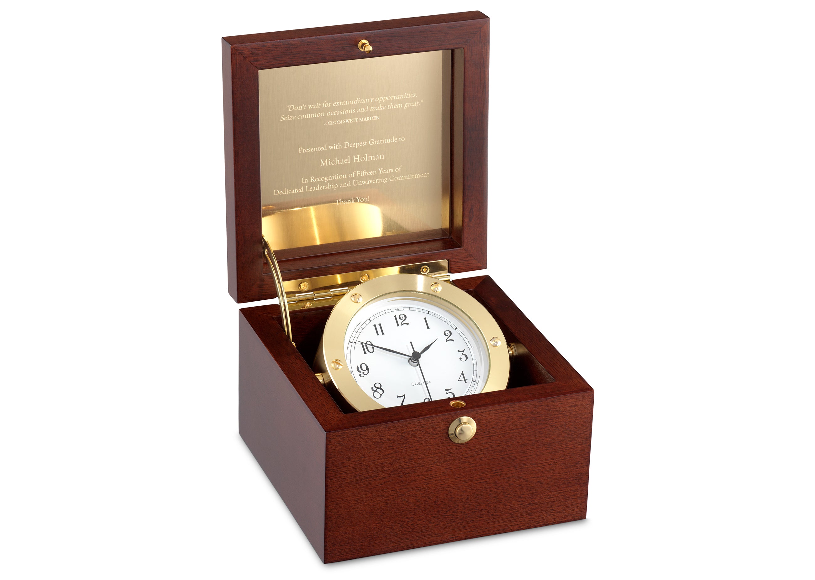 Chelsea Boardroom Clock - Three-Inch Brass Desk Clock – Chelsea Clock
