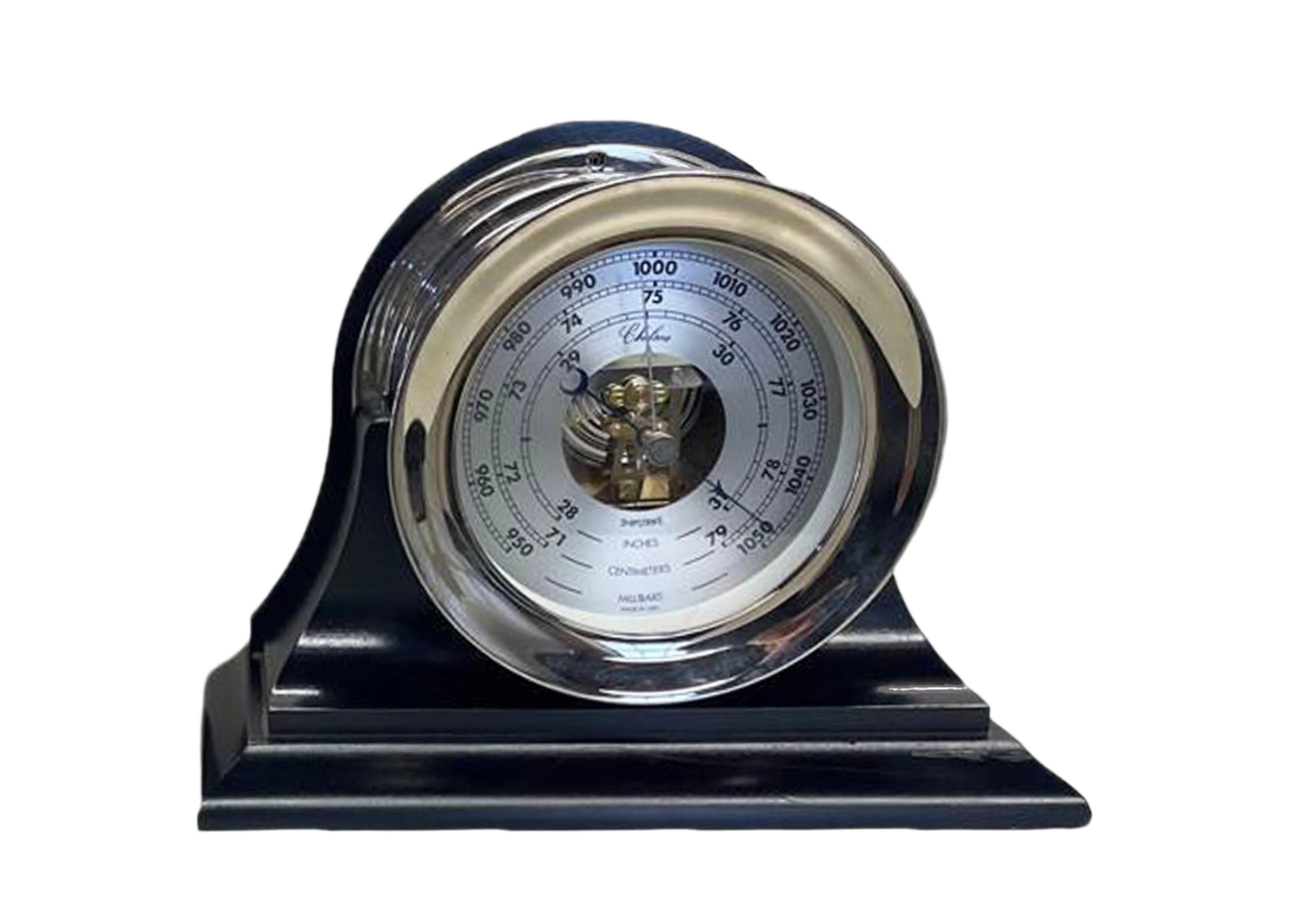 Seconds Store: 4.5" Shipstrike Barometer on Black Traditional Base ...